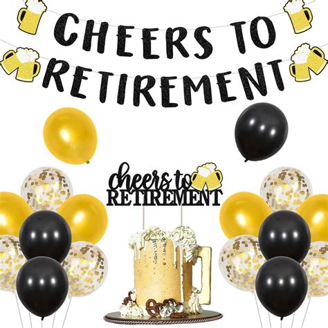 Cheers To Retirement Decorations Cheers To Retirement