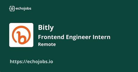 Bitly Is Hiring Frontend Engineer Intern Remote React R