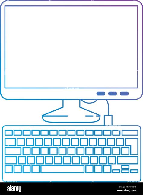 Computer Desktop Isolated Icon Stock Vector Image Art Alamy