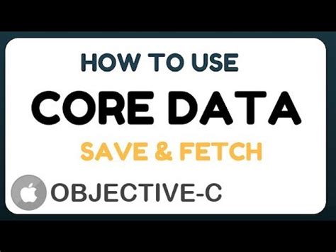 Objective C CoreData Tutorial CoreData Example YouTube