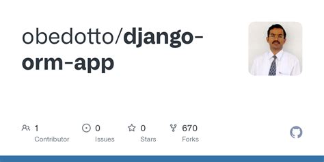 Github Obedottodjango Orm App