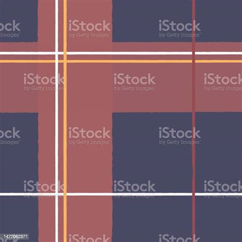원활한 체크 무늬 스트라이프 격자 무늬 벡터 패턴입니다 스카프 담요 섬유 포장지 인쇄 직물 또는 직물 카드 포스터에 대 한 진한 파란색 빨간색 및 흰색 배경 0명에 대한