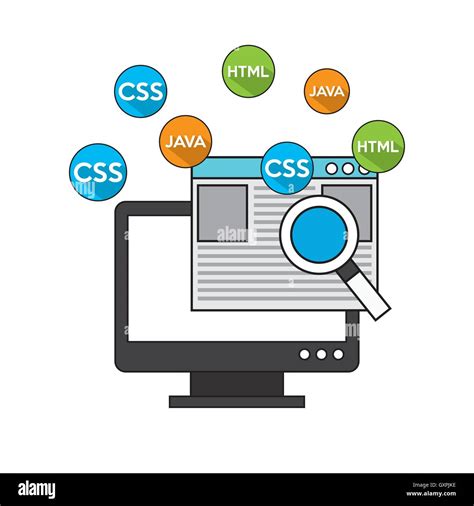Software Programming Language Icons Stock Vector Image Art Alamy