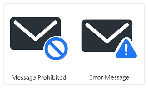message prohibited and error message stock illustration download