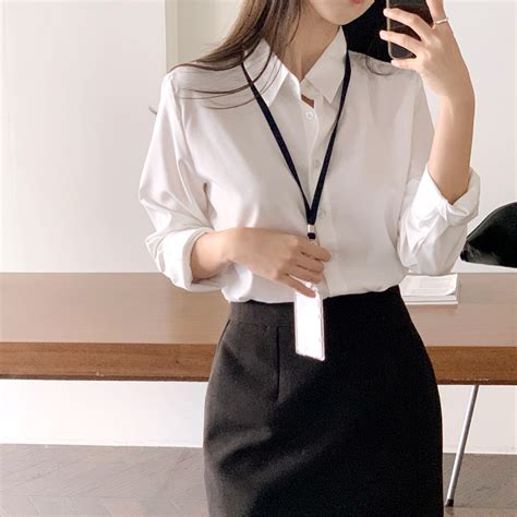 아뜨랑스 🚚부분당일발송 구김걱정x링클프리7컬러 모먼트 크롭 카라 긴팔 하객 블라우스 쉬폰블라우스 데일리룩데이트룩소개팅룩