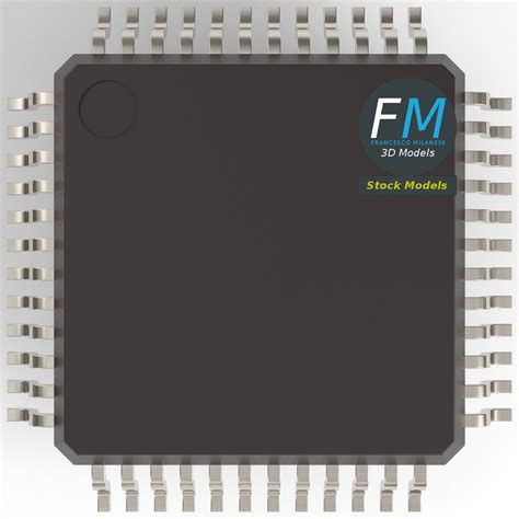 Microcontroller Microchip 3D Model CGTrader