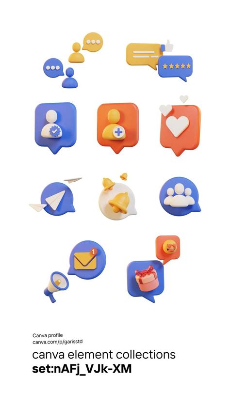 3d Social Media Notification Canva Element Keyword In 2024