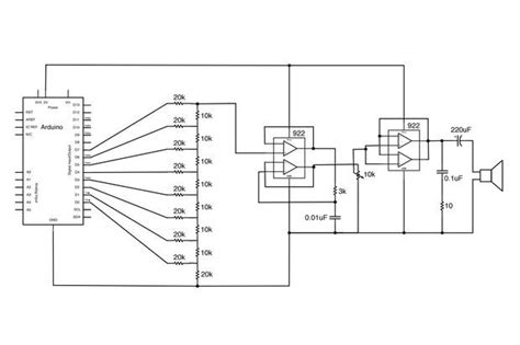 Arduino Audio Output Schematic