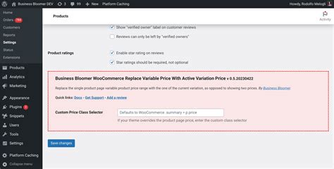 WooCommerce Replace Variable Price With Active Variation Price