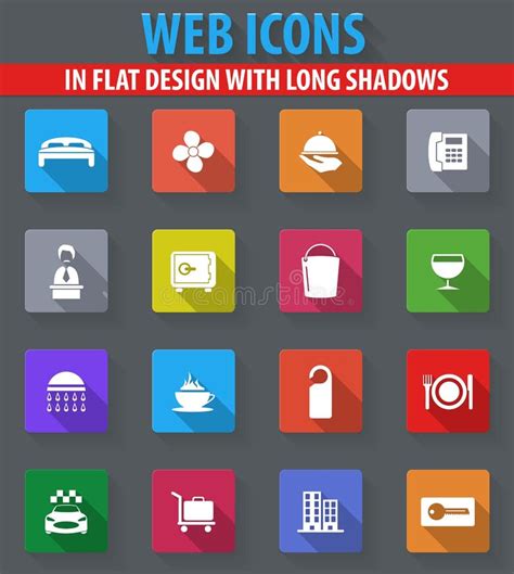 Hotel Room Icons Set Stock Vector Illustration Of Information 89073908