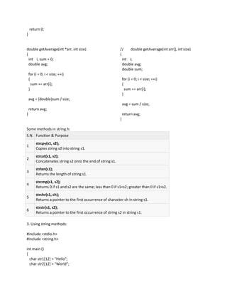 Array Function Pointer Pattern Matching PDF