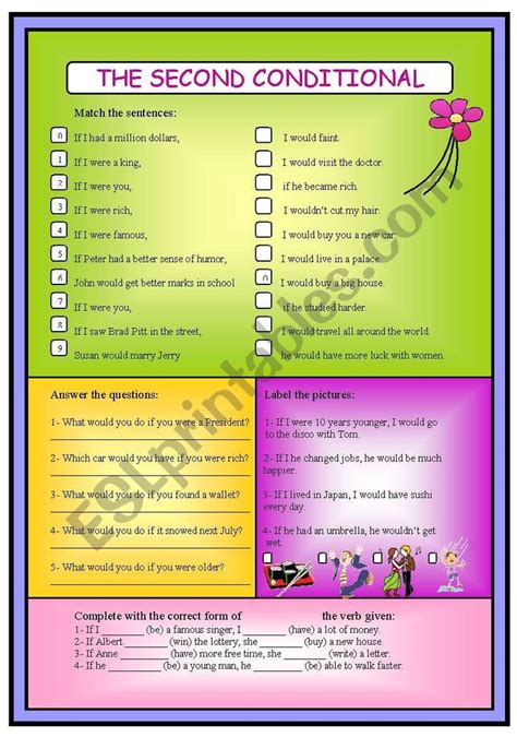 Second Conditional Esl Worksheet By Cecio 13