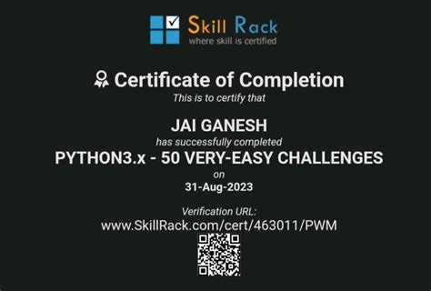 Jai Ganesh K On Linkedin Pythonskills Problemsolving
