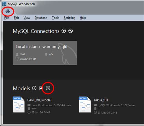 Create Database Model From Existing Database Mysql Workbench