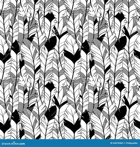 Vector Feather And Arrow Background Pattern Seamless And Tileable