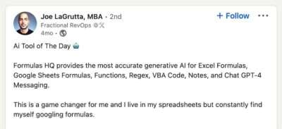 AI Powered Formula Generator For Excel And Google Sheets