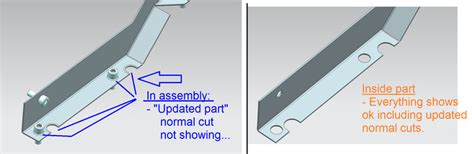 modified part not updating in assembly