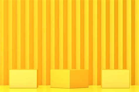 노란색 연단과 최소한의 추상적 배경 3d 렌더링 기하학적 모양 현대 웹 사이트에서 상을위한 무대 0명에 대한 스톡 사진 및 기타 이미지 Istock