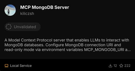 MCP MongoDB 服务器 MCP Servers LobeHub