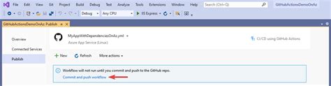 Deploy To Azure Using Github Actions Visual Studio Windows