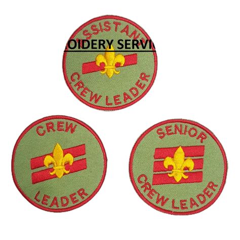 Crew Leader Embroidery Patches Shopee Philippines