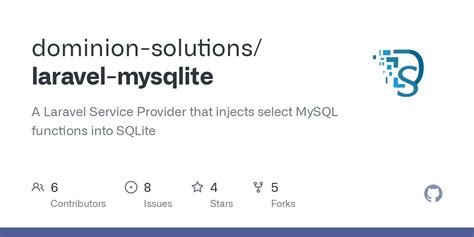 github dominion solutions laravel mysqlite a laravel service
