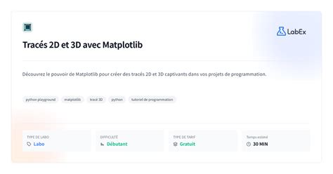 Tracés 2d Et 3d Avec Matplotlib Labex
