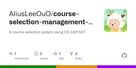 Github Aliusleeouocourse Selection Management System A Course Selection System Using Cs Aspnet