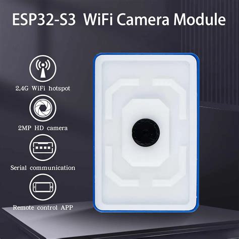 esp32 wifi camera module with esp32 s3 chip and 2mp camera using serial