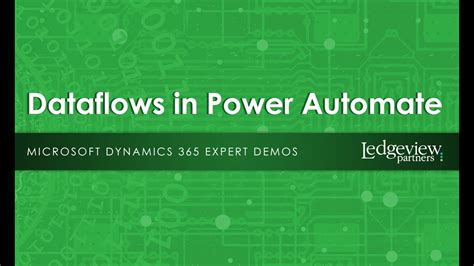 Demo How To Create And Use Dataflows In Power Automate Youtube