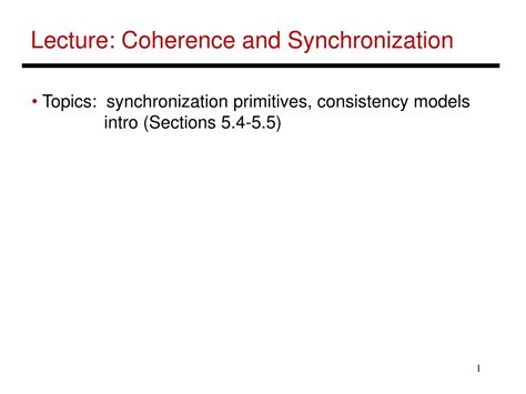 ppt lecture coherence and synchronization powerpoint presentation