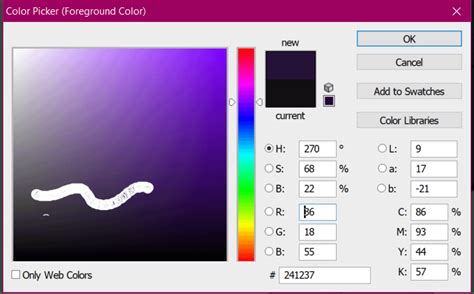 Ps Cs 2017 Color Picker Window Trouble Selection Cursor Is Offset