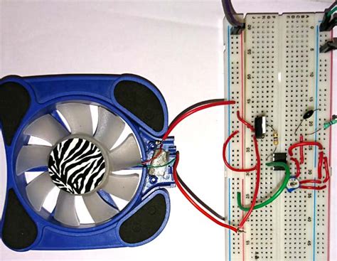 Temperature Controlled Dc Fan Using Thermistor Project With Circuit Diagram