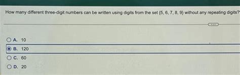 Solved How Many Different Three Digit Numbers Can Be Written