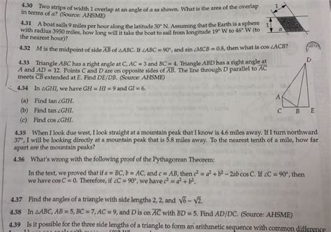 Solved SU Two Strips Of Width Overlap At An Angle Of A As Chegg