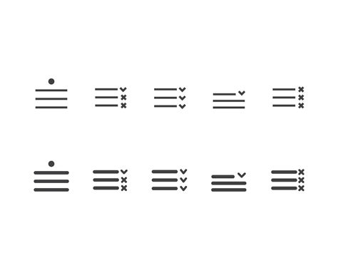 Hamburger Menu Icon Buttons For Website Ui Navigation Mobile App Presentation Design