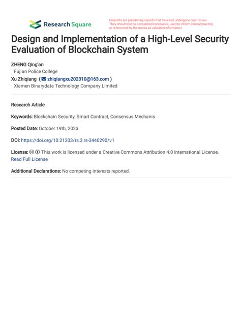 Pdf Design And Implementation Of A High Level Security Evaluation Of