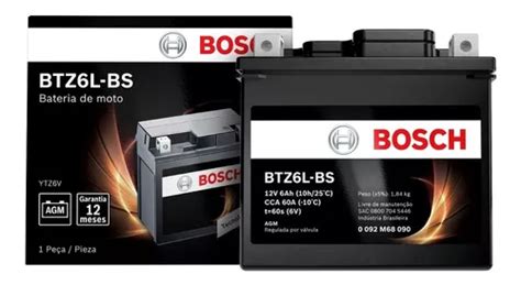 Bateria Honda Nxr Bros Es Esd Ah Bosch Btz L Bs Ytz V Venda Em Blumenau Santa Catarina