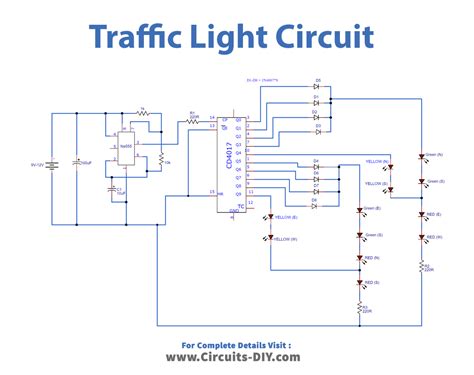 Diy Four Way Traffic Light Circuit