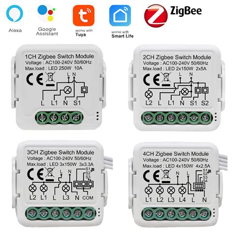 Switch Zigbee 1ch - 5 PCS - Module De Commutation Tuya Smart Zigbee 3.0 ...
