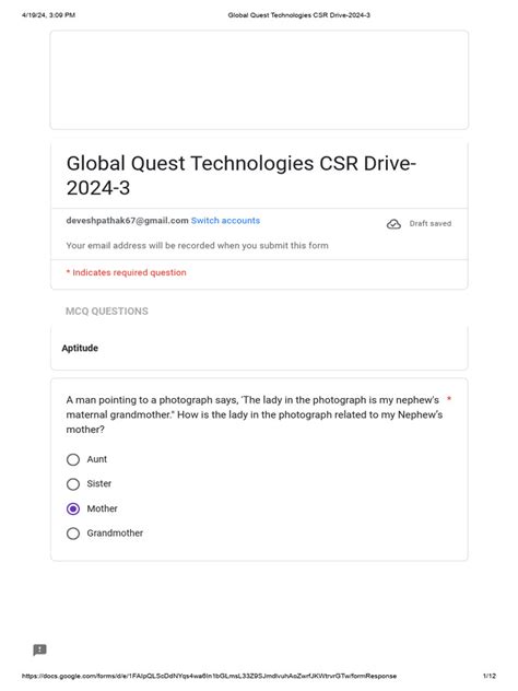 Global Quest Technologies Csr Drive 2024 3 Pdf