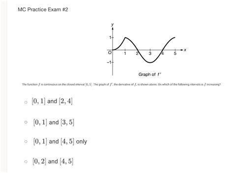 Solved MC Practice Exam The Function F Is Continuous On Chegg