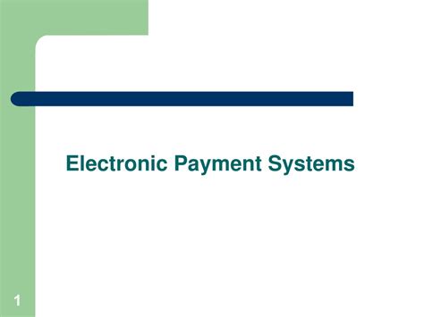 PPT Electronic Payment Systems PowerPoint Presentation Free Download ID