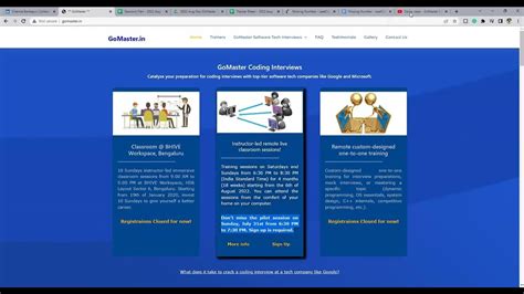 About Gomaster Coding Interviews Interview Preparation Training