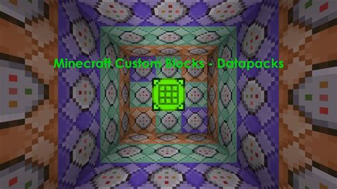 How To Make Custom Blocks In Minecraft Part 1 Datapacks Youtube