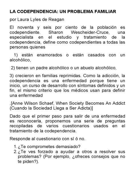 La Codependencia 3 Pdf Sicología