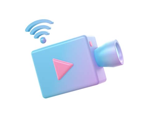 3d Render Of Gradient Camera Live Streaming Illustration Icons For Web Social Media Ads Designs