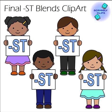 Final St Blends Clipart Ending St Blends Clipart By Scribbly Clips