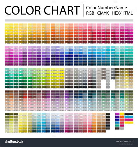 Color Chart Print Test Page Color Stock Vector Royalty Free