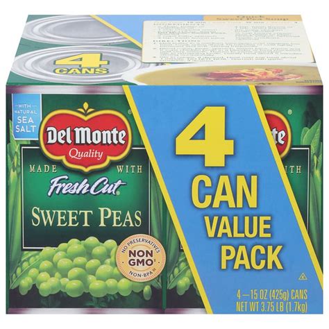 Del Monte® Fresh Cut® Sweet Peas Value Pack 15 Oz Delivery Or Pickup